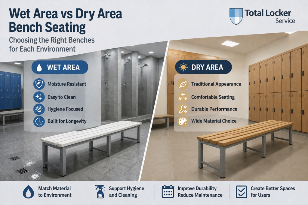 Wet Area vs Dry Area Benches UK: Best Materials & Seating Guide