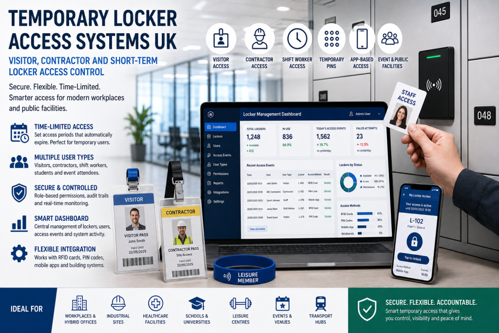Temporary Locker Access Systems UK,Visitor & Contractor Access